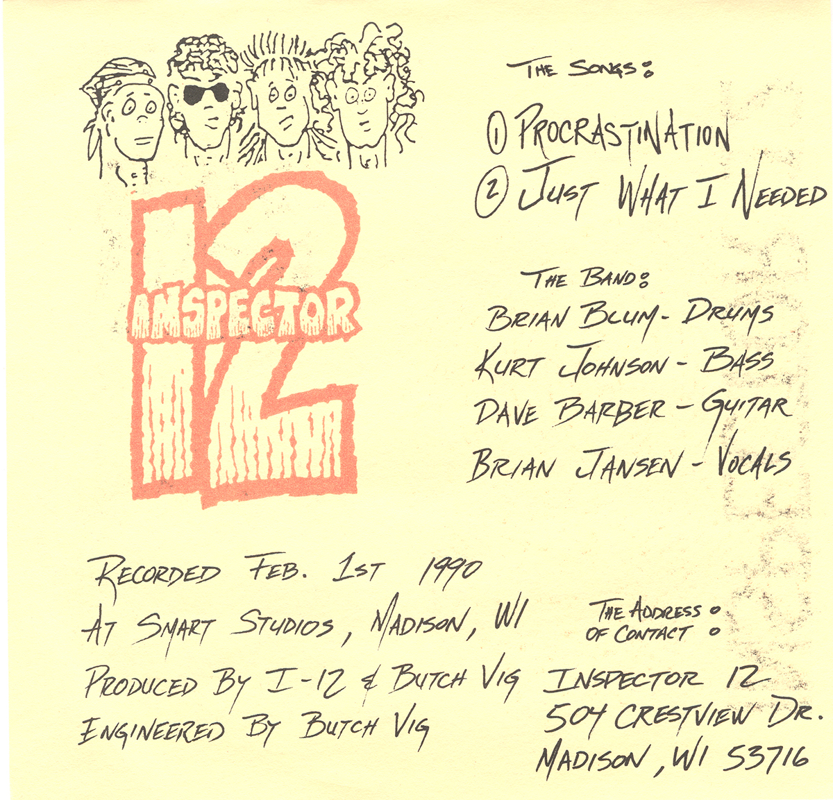 Inspector 12 -Libido Boyz – Inspector 12 split 7″ | MKE Punk